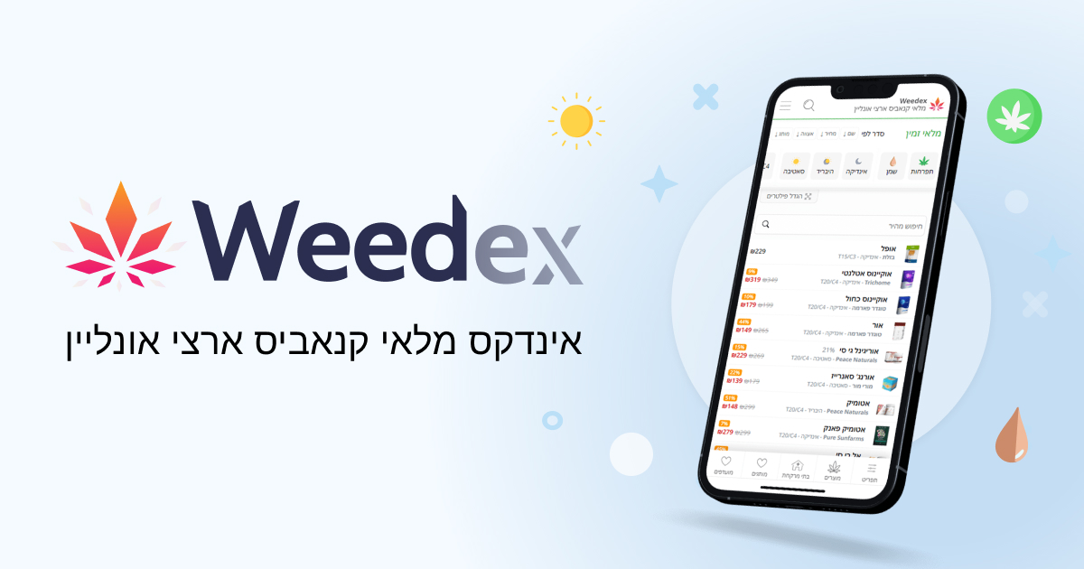 מלאי קנאביס רפואי מבתי מרקחת בכל הארץ | Weedex